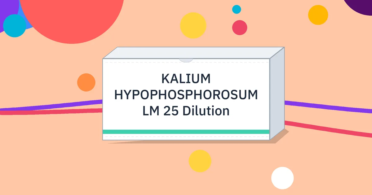 Symbolbild: Packung mit der Aufschrift KALIUM HYPOPHOSPHOROSUM LM 25 Dilution (PZN 12922118) – Verfügbarkeit und Bezug in Apotheken in Frankfurt am Main