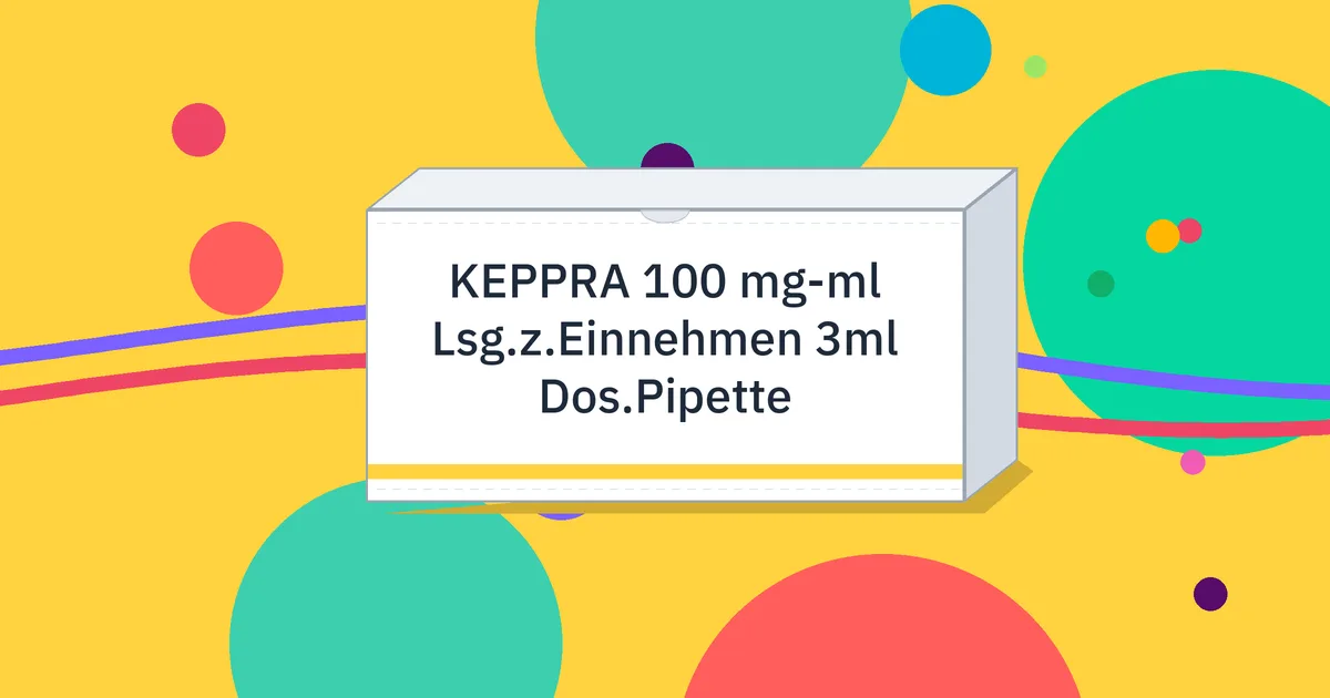 Symbolbild: Packung mit der Aufschrift KEPPRA 100 mg-ml Lsg.z.Einnehmen 3ml Dos.Pipette (PZN 05453806) – Verfügbarkeit und Bezug in Apotheken in Frankfurt am Main