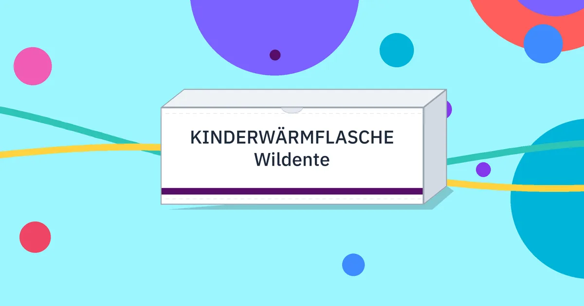 Symbolbild: Packung mit der Aufschrift KINDERWÄRMFLASCHE Wildente (PZN 00172385) – Verfügbarkeit und Bezug in Apotheken in Frankfurt am Main