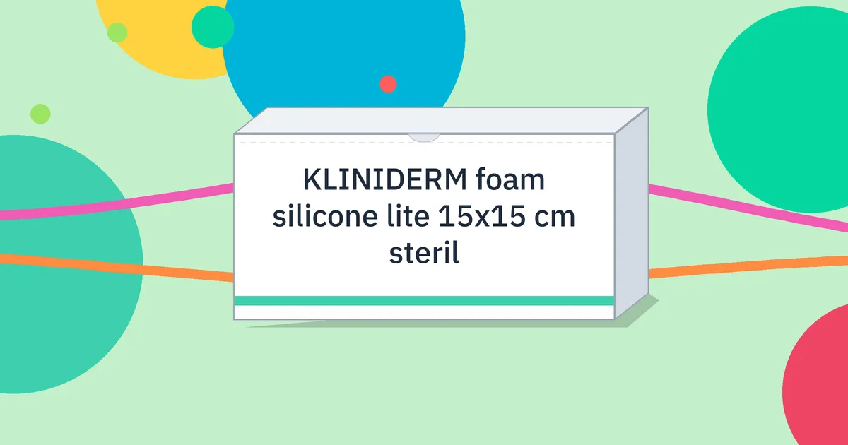 Symbolbild: Packung mit der Aufschrift KLINIDERM foam silicone lite 15x15 cm steril (PZN 12477983) – Verfügbarkeit und Bezug in Apotheken in Frankfurt am Main