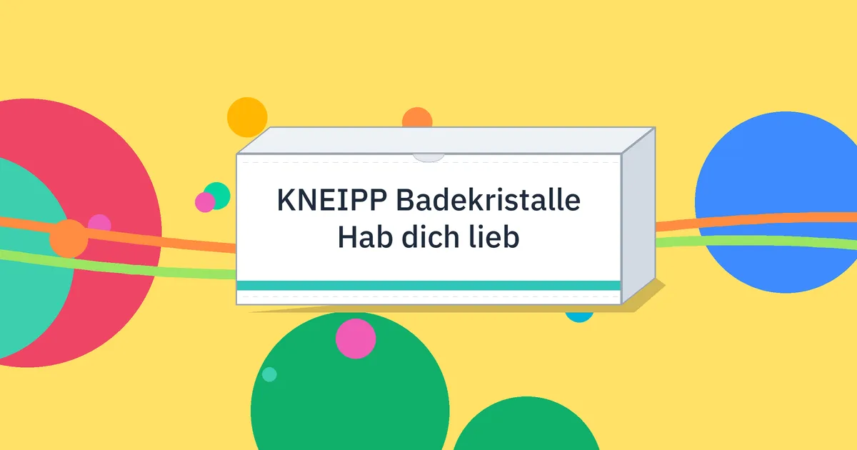 Symbolbild: Packung mit der Aufschrift KNEIPP Badekristalle Hab dich lieb (PZN 10320906) – Verfügbarkeit und Bezug in Apotheken in Frankfurt am Main