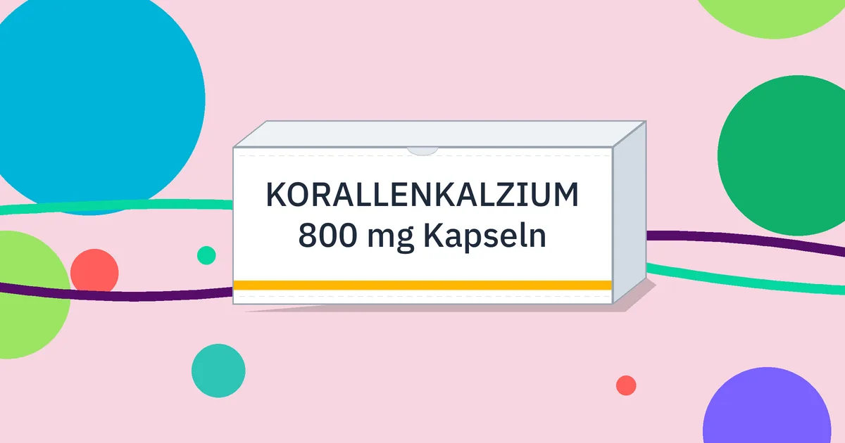 Symbolbild: Packung mit der Aufschrift KORALLENKALZIUM 800 mg Kapseln (PZN 10007635) – Verfügbarkeit und Bezug in Apotheken in Frankfurt am Main