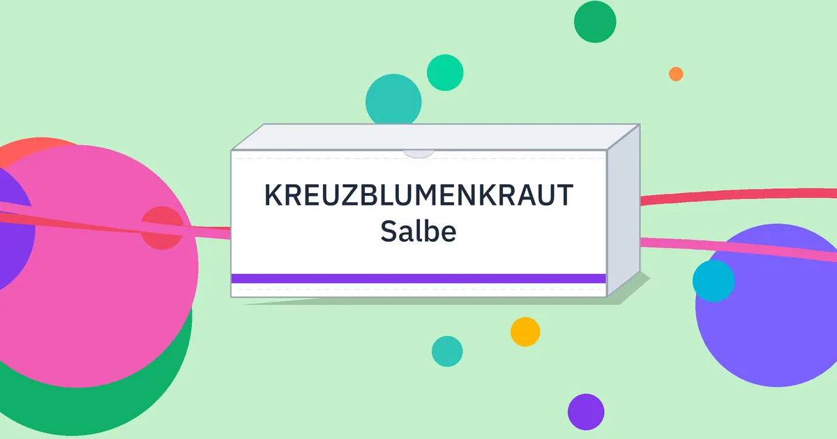 Symbolbild: Packung mit der Aufschrift KREUZBLUMENKRAUT Salbe (PZN 18007899) – Verfügbarkeit und Bezug in Apotheken in Frankfurt am Main