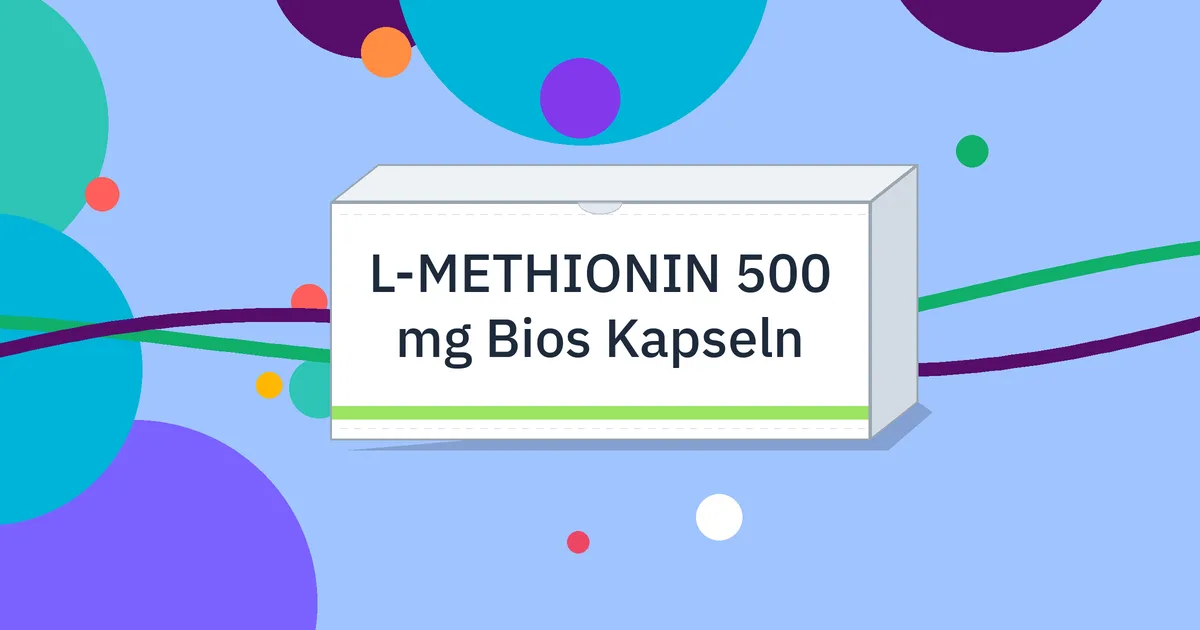 Symbolbild: Packung mit der Aufschrift L-METHIONIN 500 mg Bios Kapseln (PZN 04802423) – Verfügbarkeit und Bezug in Apotheken in Frankfurt am Main