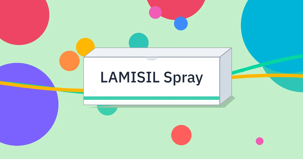 Symbolbild: Packung mit der Aufschrift LAMISIL Spray (PZN 02165194) – Verfügbarkeit und Bezug in Apotheken in Frankfurt am Main
