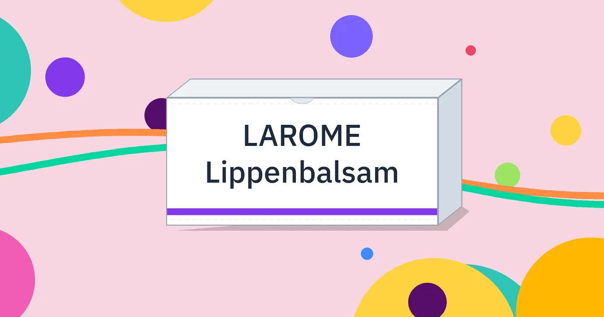 Symbolbild: Packung mit der Aufschrift LAROME Lippenbalsam (PZN 01308154) – Verfügbarkeit und Bezug in Apotheken in Frankfurt am Main