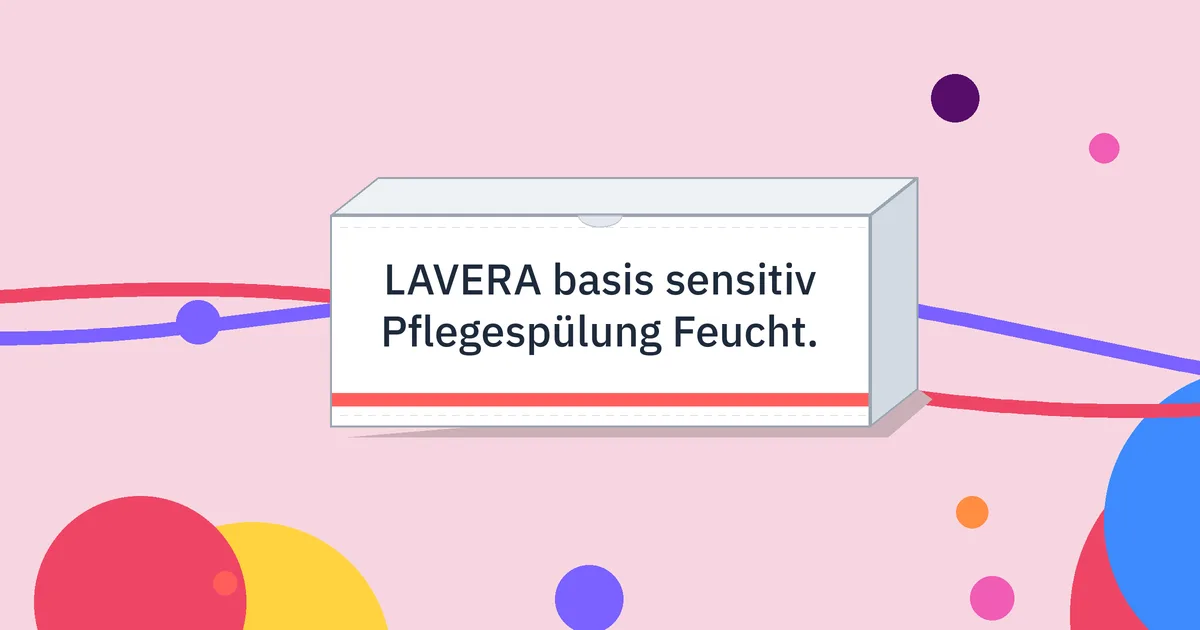 Symbolbild: Packung mit der Aufschrift LAVERA basis sensitiv Pflegespülung Feucht. (PZN 18163168) – Verfügbarkeit und Bezug in Apotheken in Frankfurt am Main