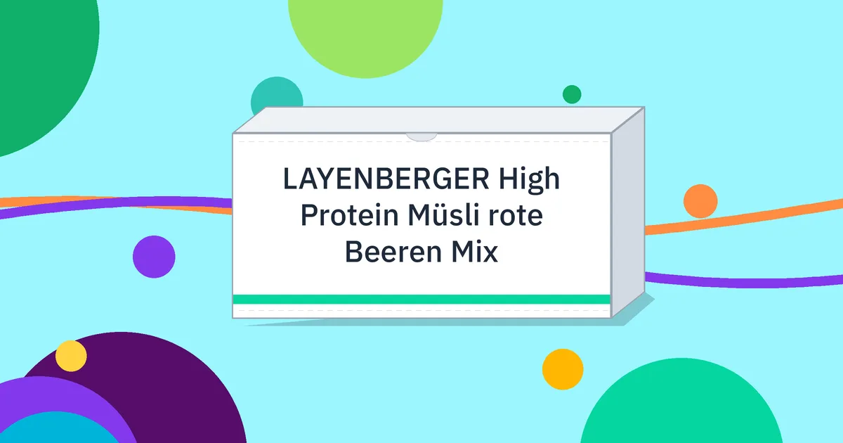 Symbolbild: Packung mit der Aufschrift LAYENBERGER High Protein Müsli rote Beeren Mix (PZN 18214256) – Verfügbarkeit und Bezug in Apotheken in Frankfurt am Main