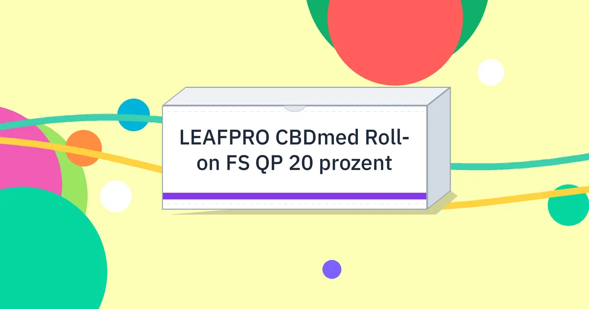 Symbolbild: Packung mit der Aufschrift LEAFPRO CBDmed Roll-on FS QP 20 prozent (PZN 17935769) – Verfügbarkeit und Bezug in Apotheken in Frankfurt am Main