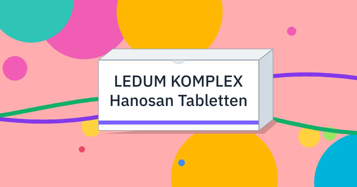 Symbolbild: Packung mit der Aufschrift LEDUM KOMPLEX Hanosan Tabletten (PZN 09268796) – Verfügbarkeit und Bezug in Apotheken in Frankfurt am Main