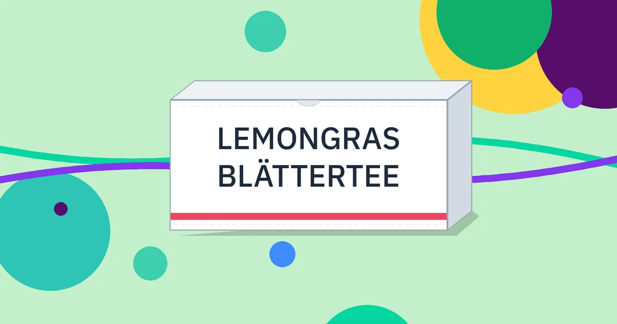 Symbolbild: Packung mit der Aufschrift LEMONGRAS BLÄTTERTEE (PZN 01581298) – Verfügbarkeit und Bezug in Apotheken in Frankfurt am Main