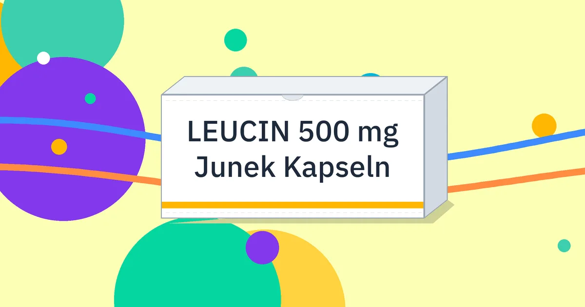 Symbolbild: Packung mit der Aufschrift LEUCIN 500 mg Junek Kapseln (PZN 00134516) – Verfügbarkeit und Bezug in Apotheken in Frankfurt am Main