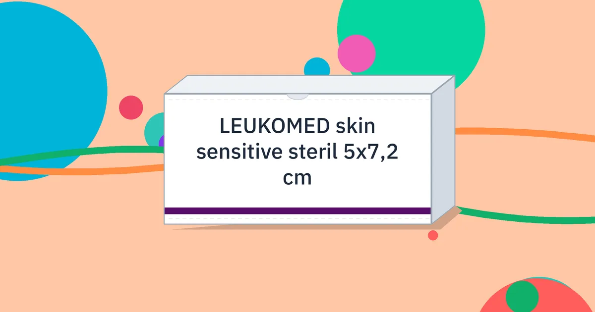 Symbolbild: Packung mit der Aufschrift LEUKOMED skin sensitive steril 5x7,2 cm (PZN 17410914) – Verfügbarkeit und Bezug in Apotheken in Frankfurt am Main