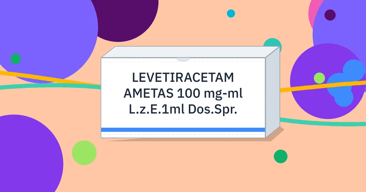 Symbolbild: Packung mit der Aufschrift LEVETIRACETAM AMETAS 100 mg-ml L.z.E.1ml Dos.Spr. (PZN 17903261) – Verfügbarkeit und Bezug in Apotheken in Frankfurt am Main