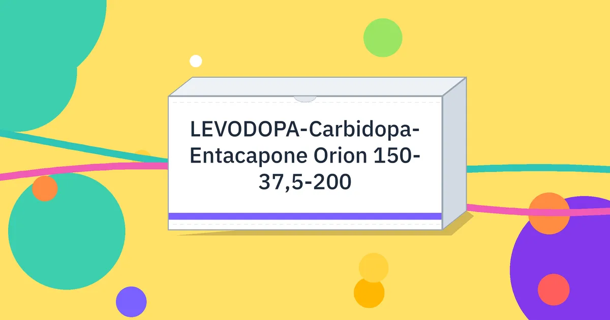 Symbolbild: Packung mit der Aufschrift LEVODOPA-Carbidopa-Entacapone Orion 150-37,5-200 (PZN 10057337) – Verfügbarkeit und Bezug in Apotheken in Frankfurt am Main