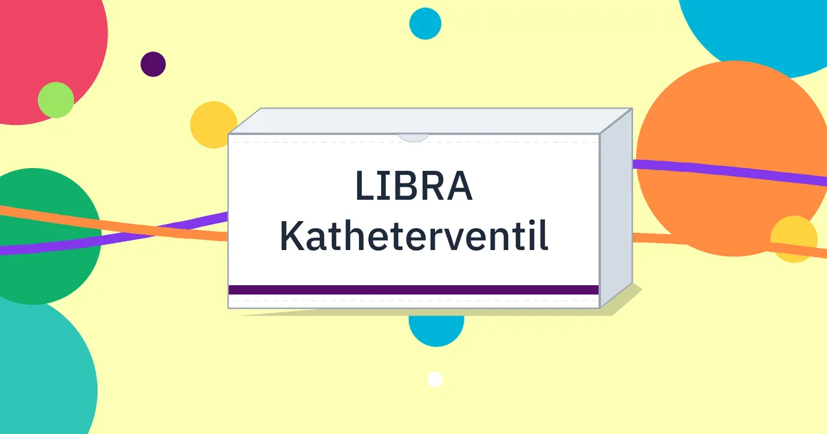 Symbolbild: Packung mit der Aufschrift LIBRA Katheterventil (PZN 20350995) – Verfügbarkeit und Bezug in Apotheken in Frankfurt am Main