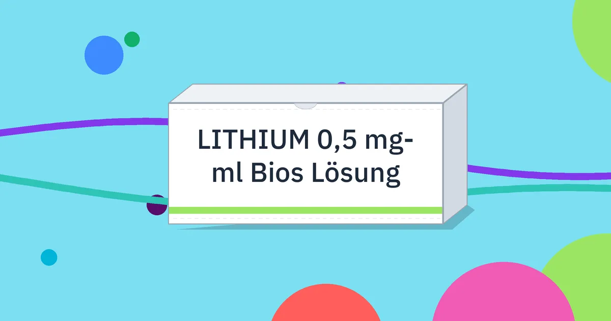 Symbolbild: Packung mit der Aufschrift LITHIUM 0,5 mg-ml Bios Lösung (PZN 20347786) – Verfügbarkeit und Bezug in Apotheken in Frankfurt am Main