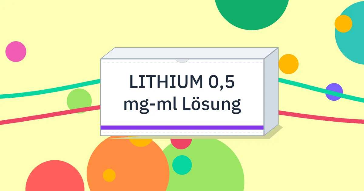 Symbolbild: Packung mit der Aufschrift LITHIUM 0,5 mg-ml Lösung (PZN 20346692) – Verfügbarkeit und Bezug in Apotheken in Frankfurt am Main