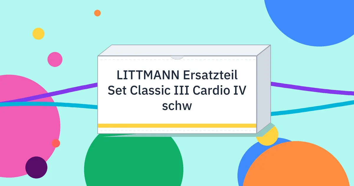 Symbolbild: Packung mit der Aufschrift LITTMANN Ersatzteil Set Classic III Cardio IV schw (PZN 16034001) – Verfügbarkeit und Bezug in Apotheken in Frankfurt am Main