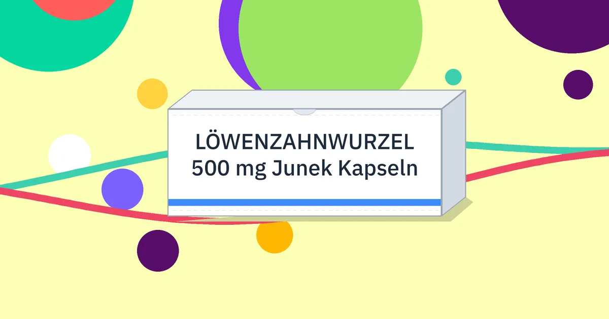 Symbolbild: Packung mit der Aufschrift LÖWENZAHNWURZEL 500 mg Junek Kapseln (PZN 19786948) – Verfügbarkeit und Bezug in Apotheken in Frankfurt am Main