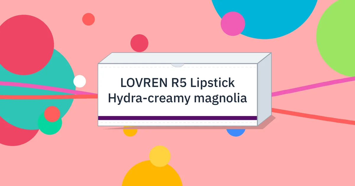 Symbolbild: Packung mit der Aufschrift LOVREN R5 Lipstick Hydra-creamy magnolia (PZN 20030523) – Verfügbarkeit und Bezug in Apotheken in Frankfurt am Main