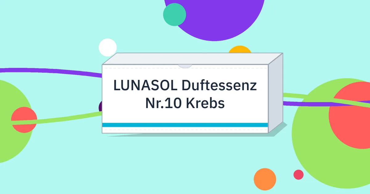 Symbolbild: Packung mit der Aufschrift LUNASOL Duftessenz Nr.10 Krebs (PZN 20060470) – Verfügbarkeit und Bezug in Apotheken in Frankfurt am Main