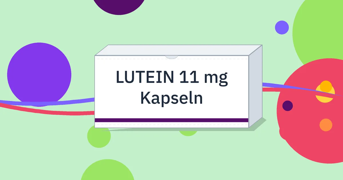 Symbolbild: Packung mit der Aufschrift LUTEIN 11 mg Kapseln (PZN 04706139) – Verfügbarkeit und Bezug in Apotheken in Frankfurt am Main