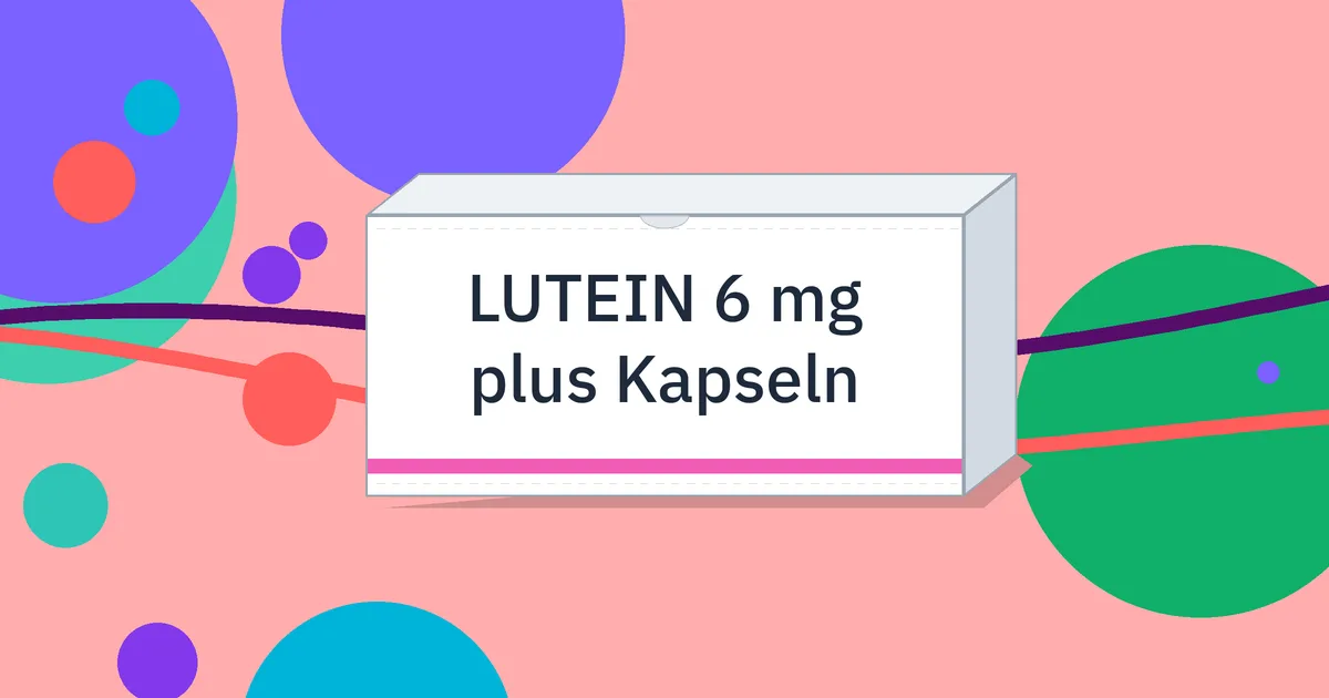 Symbolbild: Packung mit der Aufschrift LUTEIN 6 mg plus Kapseln (PZN 02680252) – Verfügbarkeit und Bezug in Apotheken in Frankfurt am Main