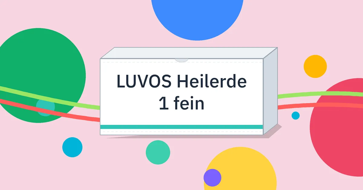 Symbolbild: Packung mit der Aufschrift LUVOS Heilerde 1 fein (PZN 17147397) – Verfügbarkeit und Bezug in Apotheken in Frankfurt am Main