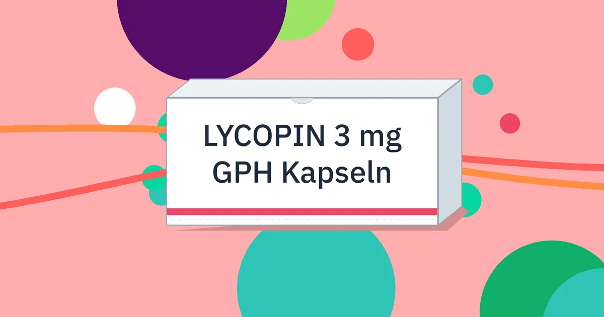 Symbolbild: Packung mit der Aufschrift LYCOPIN 3 mg GPH Kapseln (PZN 09919012) – Verfügbarkeit und Bezug in Apotheken in Frankfurt am Main