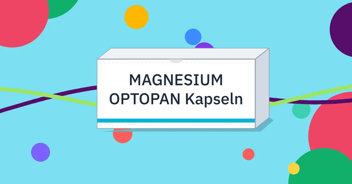 Symbolbild: Packung mit der Aufschrift MAGNESIUM OPTOPAN Kapseln (PZN 07349680) – Verfügbarkeit und Bezug in Apotheken in Frankfurt am Main