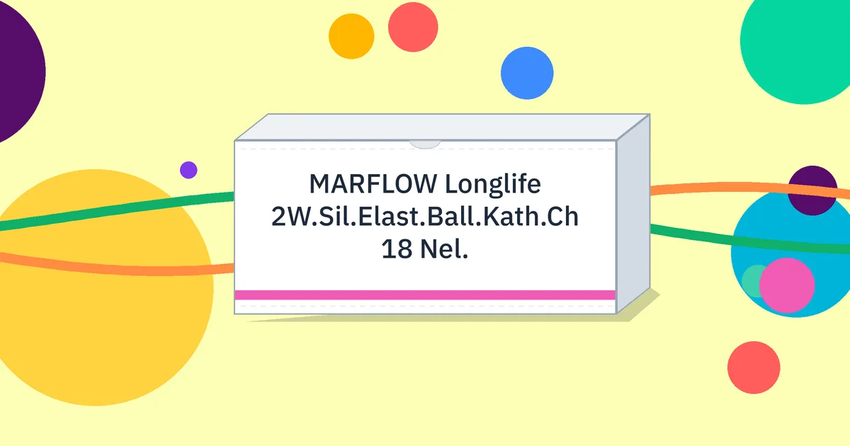 Symbolbild: Packung mit der Aufschrift MARFLOW Longlife 2W.Sil.Elast.Ball.Kath.Ch 18 Nel. (PZN 16531633) – Verfügbarkeit und Bezug in Apotheken in Frankfurt am Main
