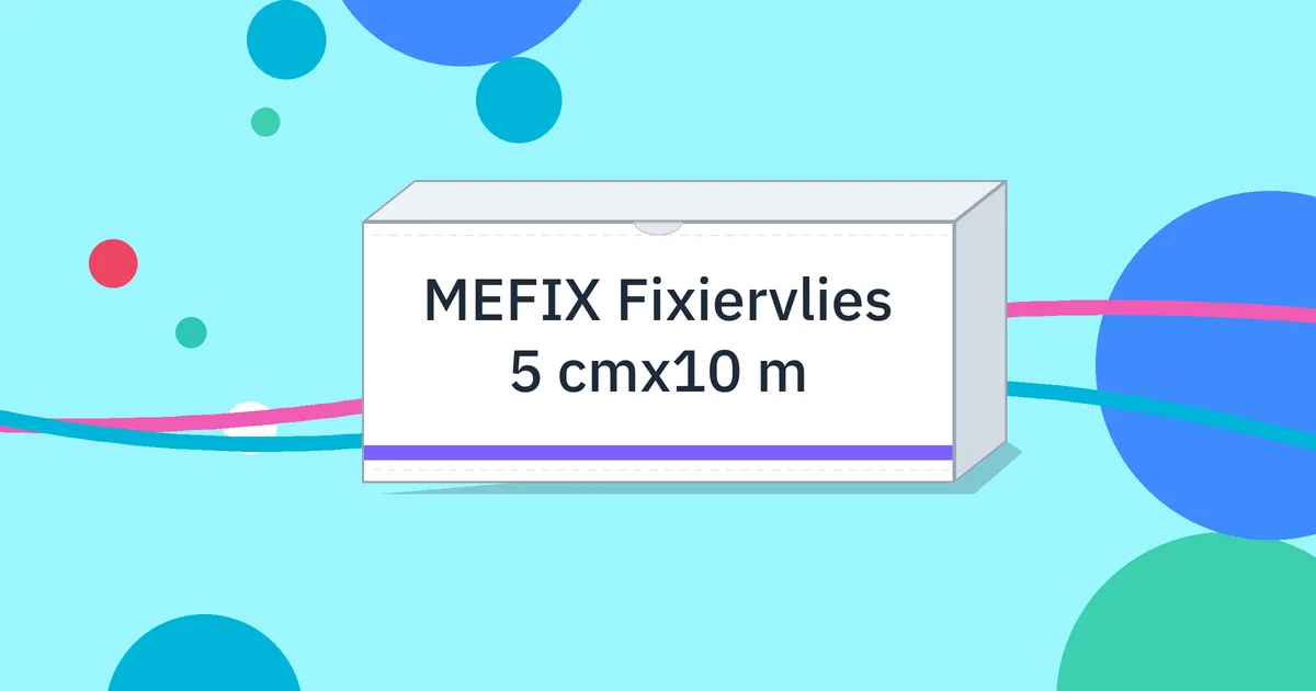 Symbolbild: Packung mit der Aufschrift MEFIX Fixiervlies 5 cmx10 m (PZN 20049020) – Verfügbarkeit und Bezug in Apotheken in Frankfurt am Main