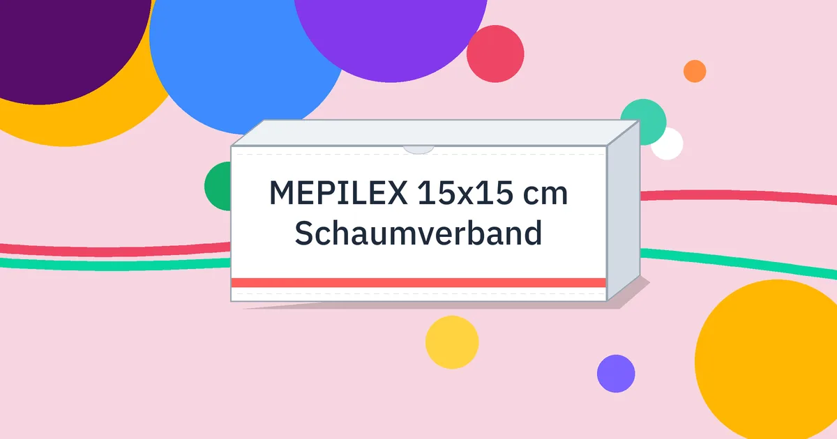 Symbolbild: Packung mit der Aufschrift MEPILEX 15x15 cm Schaumverband (PZN 20041774) – Verfügbarkeit und Bezug in Apotheken in Frankfurt am Main