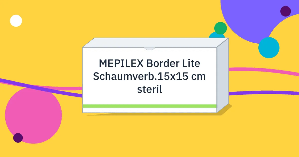 Symbolbild: Packung mit der Aufschrift MEPILEX Border Lite Schaumverb.15x15 cm steril (PZN 11518473) – Verfügbarkeit und Bezug in Apotheken in Frankfurt am Main