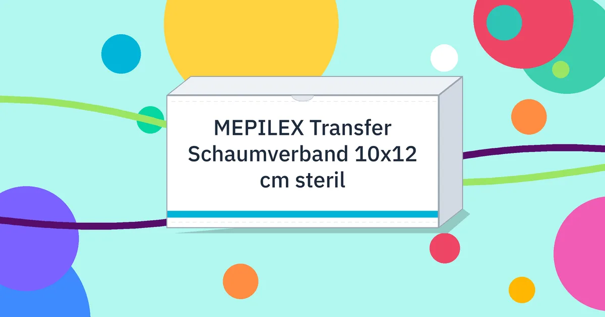 Symbolbild: Packung mit der Aufschrift MEPILEX Transfer Schaumverband 10x12 cm steril (PZN 18046942) – Verfügbarkeit und Bezug in Apotheken in Frankfurt am Main
