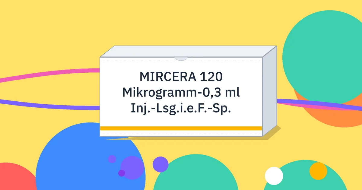 Symbolbild: Packung mit der Aufschrift MIRCERA 120 Mikrogramm-0,3 ml Inj.-Lsg.i.e.F.-Sp. (PZN 16665144) – Verfügbarkeit und Bezug in Apotheken in Frankfurt am Main