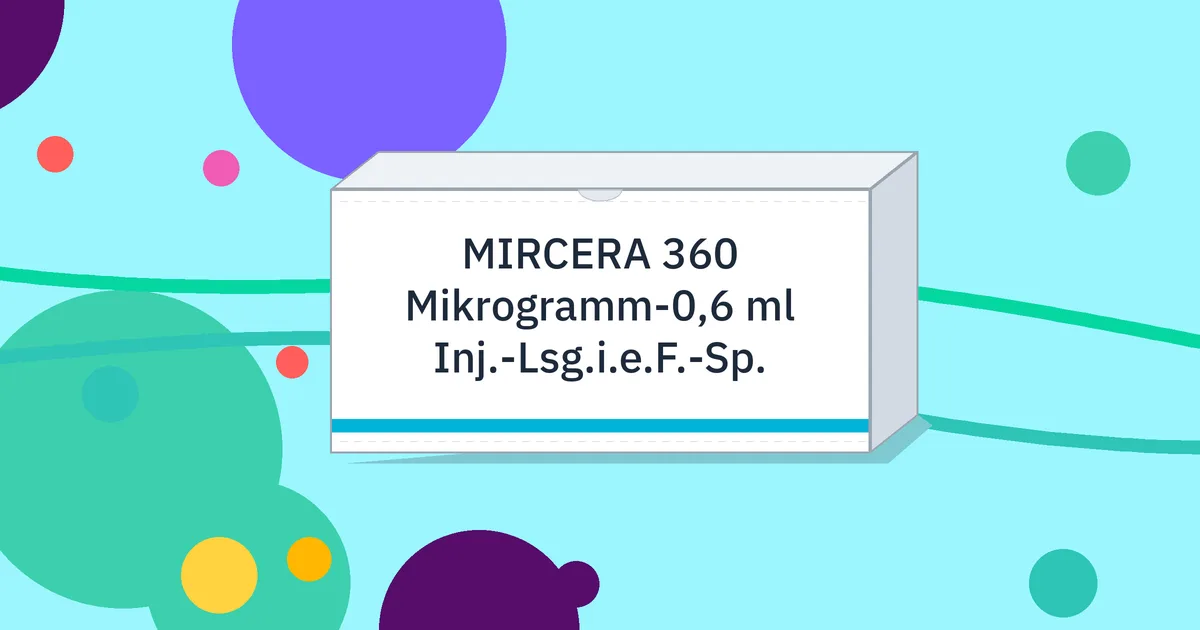 Symbolbild: Packung mit der Aufschrift MIRCERA 360 Mikrogramm-0,6 ml Inj.-Lsg.i.e.F.-Sp. (PZN 13348294) – Verfügbarkeit und Bezug in Apotheken in Frankfurt am Main