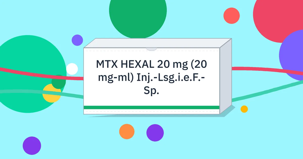 Symbolbild: Packung mit der Aufschrift MTX HEXAL 20 mg (20 mg-ml) Inj.-Lsg.i.e.F.-Sp. (PZN 03283984) – Verfügbarkeit und Bezug in Apotheken in Frankfurt am Main