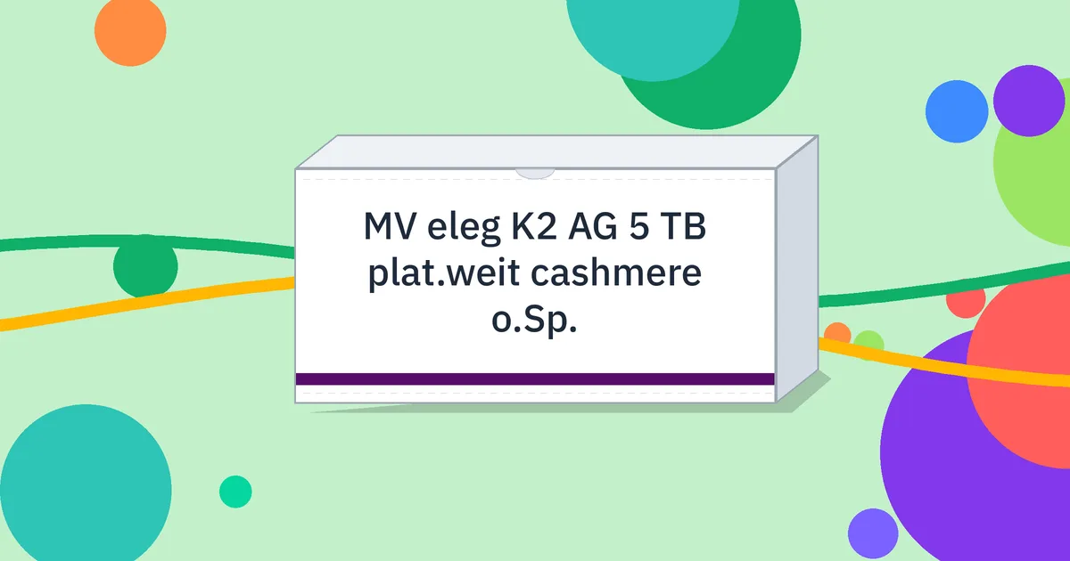 Symbolbild: Packung mit der Aufschrift MV eleg K2 AG 5 TB plat.weit cashmere o.Sp. (PZN 14677539) – Verfügbarkeit und Bezug in Apotheken in Frankfurt am Main