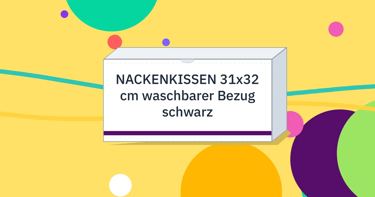 Symbolbild: Packung mit der Aufschrift NACKENKISSEN 31x32 cm waschbarer Bezug schwarz (PZN 11228574) – Verfügbarkeit und Bezug in Apotheken in Frankfurt am Main