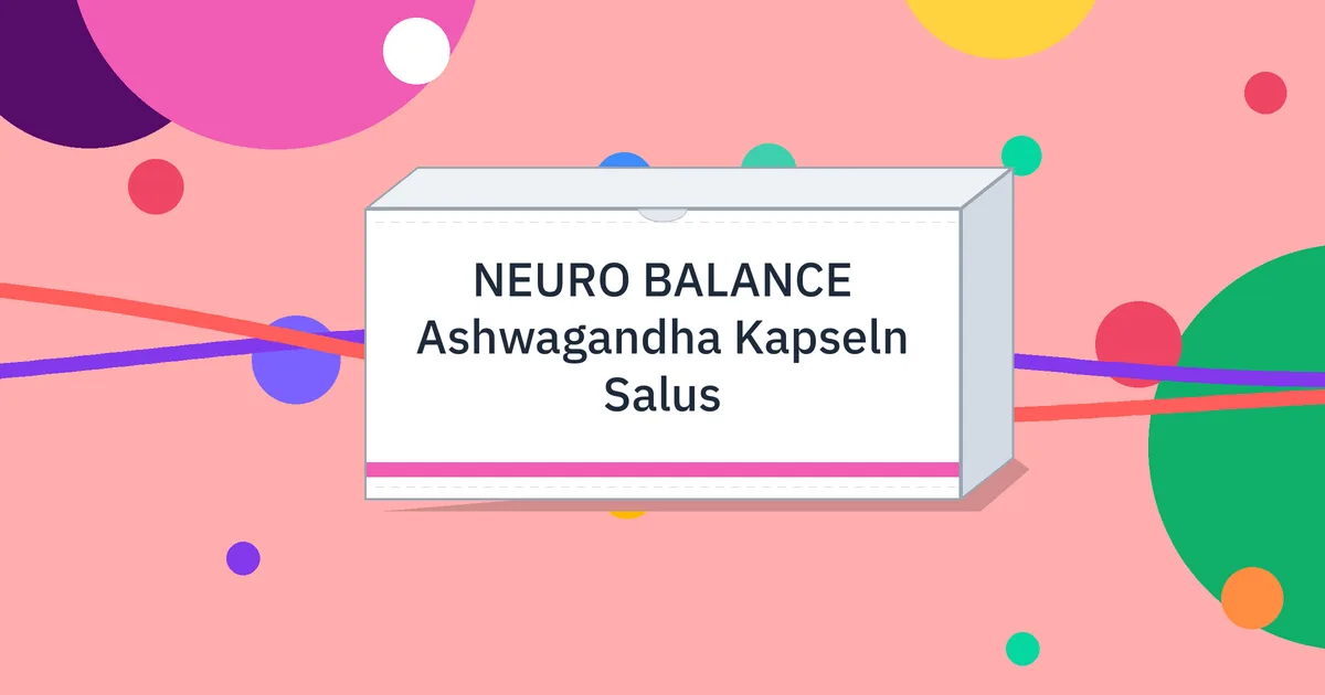 Symbolbild: Packung mit der Aufschrift NEURO BALANCE Ashwagandha Kapseln Salus (PZN 14188504) – Verfügbarkeit und Bezug in Apotheken in Frankfurt am Main
