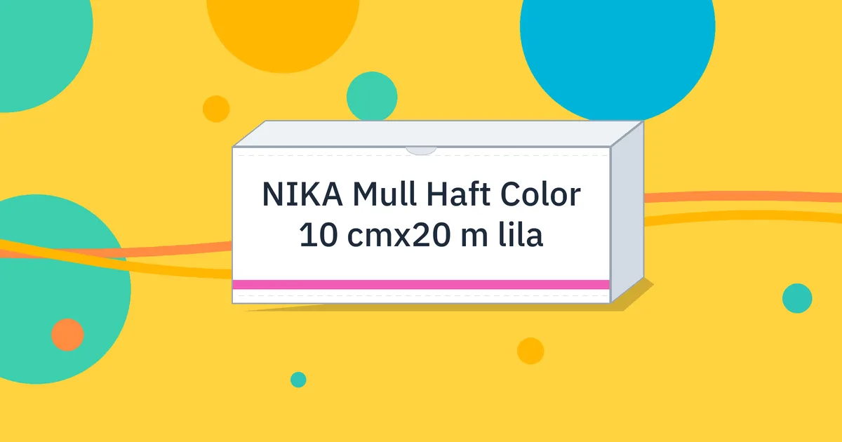 Symbolbild: Packung mit der Aufschrift NIKA Mull Haft Color 10 cmx20 m lila (PZN 10320527) – Verfügbarkeit und Bezug in Apotheken in Frankfurt am Main