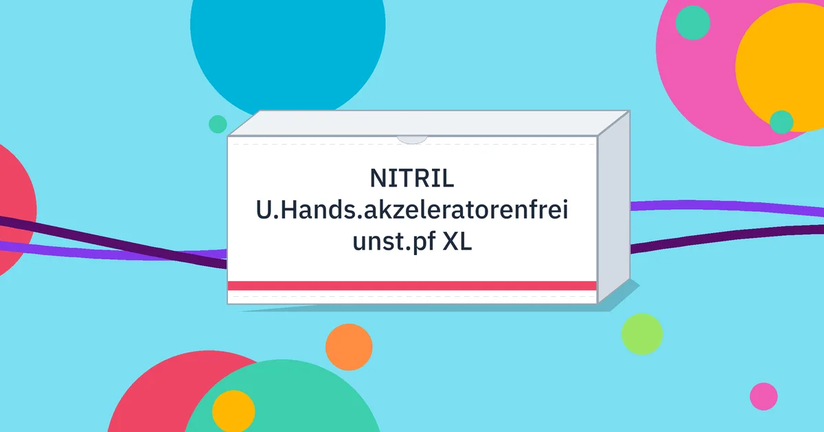 Symbolbild: Packung mit der Aufschrift NITRIL U.Hands.akzeleratorenfrei unst.pf XL (PZN 11267137) – Verfügbarkeit und Bezug in Apotheken in Frankfurt am Main