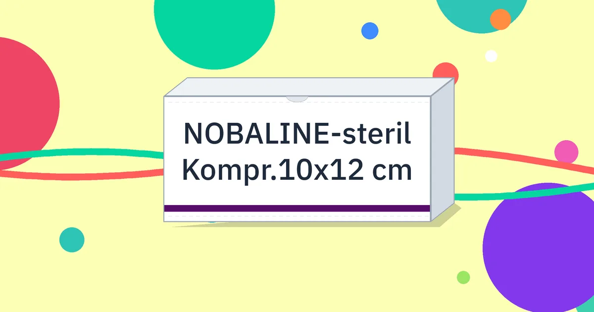 Symbolbild: Packung mit der Aufschrift NOBALINE-steril Kompr.10x12 cm (PZN 07099065) – Verfügbarkeit und Bezug in Apotheken in Frankfurt am Main