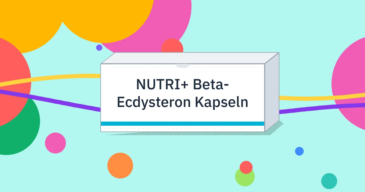 Symbolbild: Packung mit der Aufschrift NUTRI+ Beta-Ecdysteron Kapseln (PZN 19667876) – Verfügbarkeit und Bezug in Apotheken in Frankfurt am Main