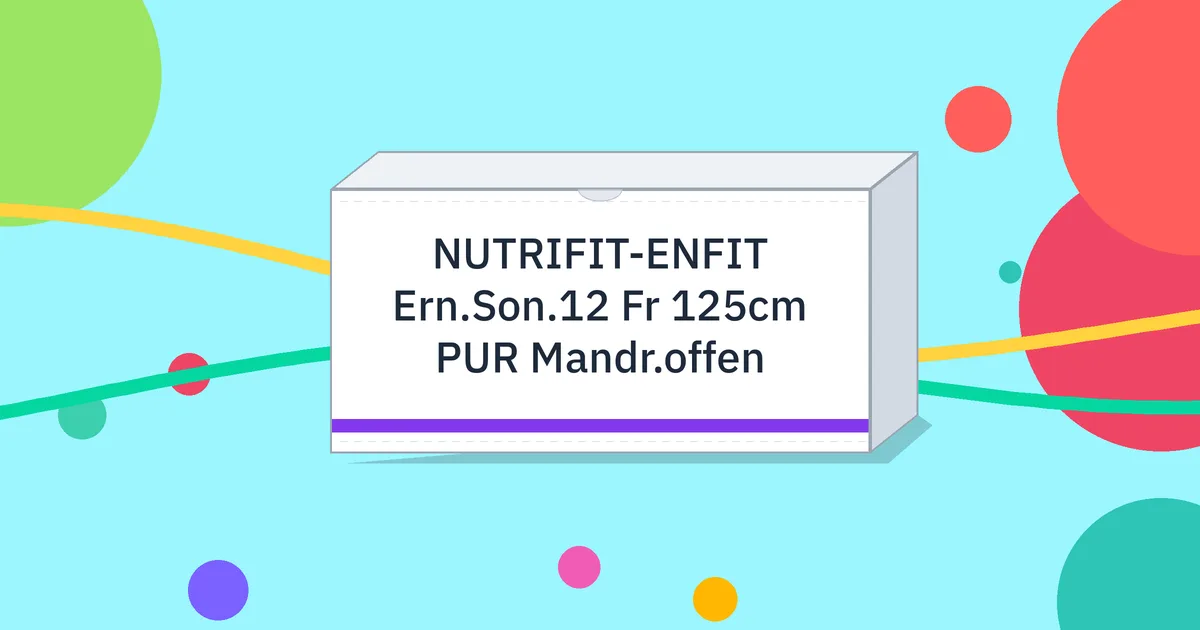 Symbolbild: Packung mit der Aufschrift NUTRIFIT-ENFIT Ern.Son.12 Fr 125cm PUR Mandr.offen (PZN 14174376) – Verfügbarkeit und Bezug in Apotheken in Frankfurt am Main