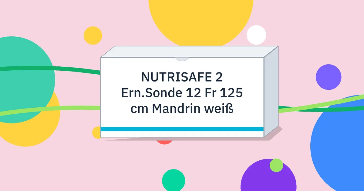 Symbolbild: Packung mit der Aufschrift NUTRISAFE 2 Ern.Sonde 12 Fr 125 cm Mandrin weiß (PZN 12907544) – Verfügbarkeit und Bezug in Apotheken in Frankfurt am Main