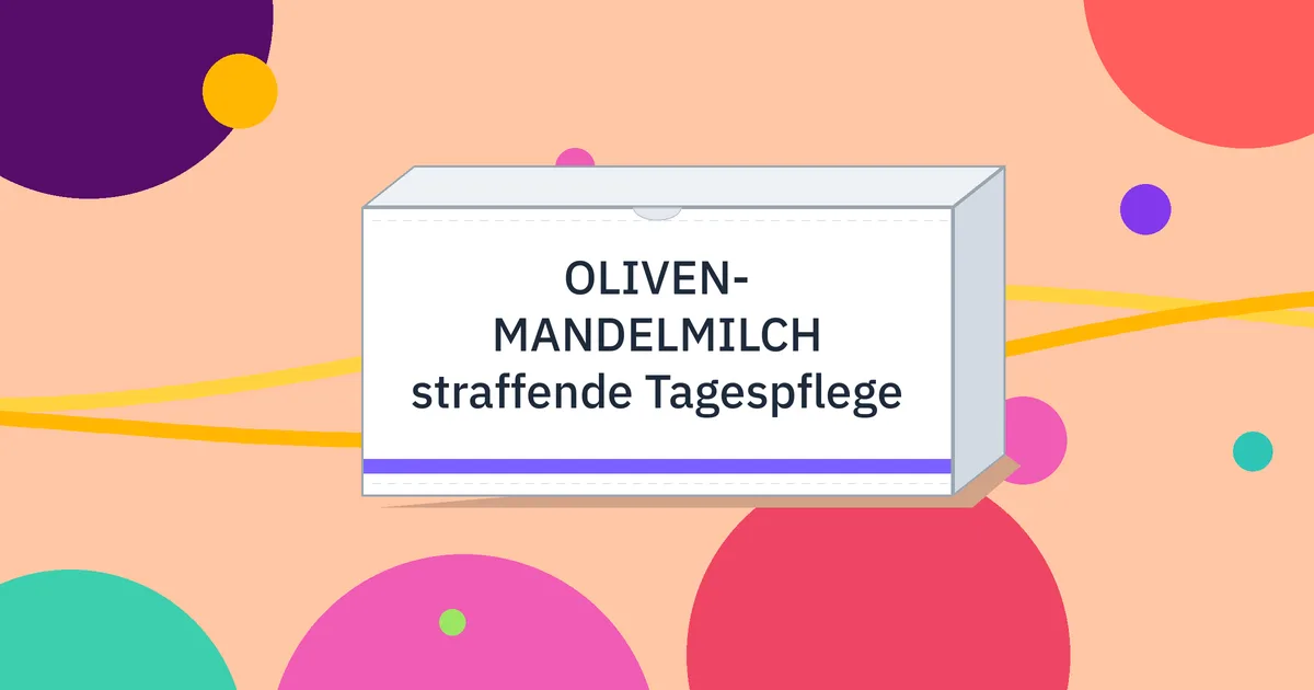 Symbolbild: Packung mit der Aufschrift OLIVEN-MANDELMILCH straffende Tagespflege (PZN 04768809) – Verfügbarkeit und Bezug in Apotheken in Frankfurt am Main