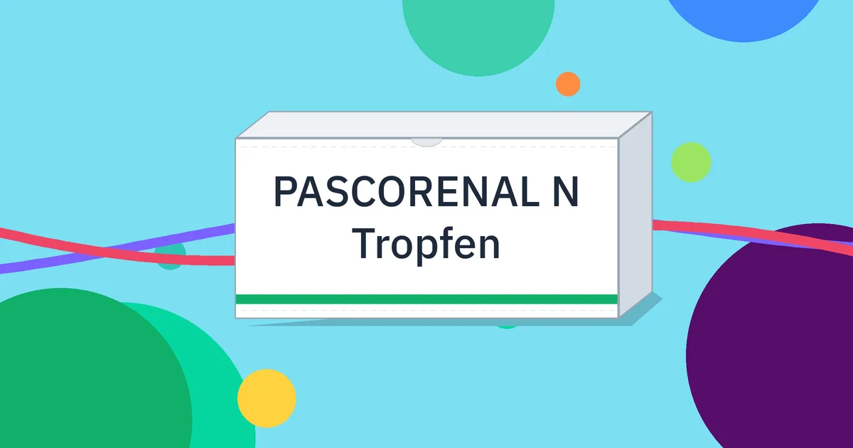 Symbolbild: Packung mit der Aufschrift PASCORENAL N Tropfen (PZN 00781121) – Verfügbarkeit und Bezug in Apotheken in Frankfurt am Main
